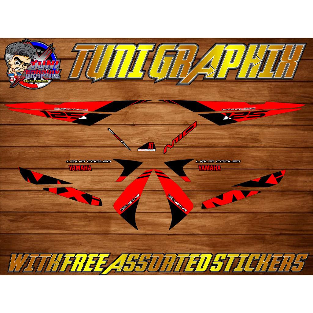 MIO 125 MXi STOCK DECALS (10 COLOR CHOICES) | Shopee Philippines