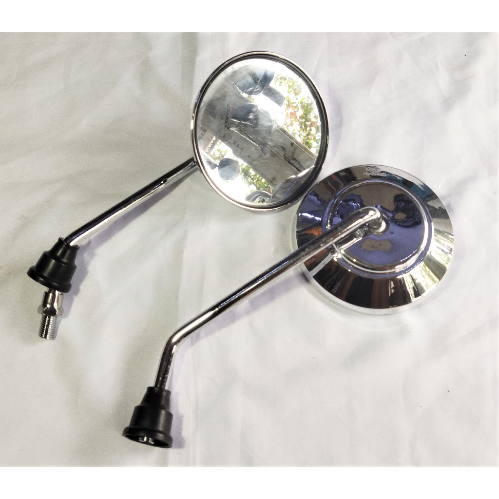 Classic side mirror round-silver color cafe racer and scrambler-sold by ...