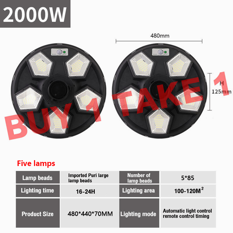 BUY 1 TAKE 1 UFO Solar Light IP67 Outdoor Waterproof Motion Sensor Round Solar Street Light ...