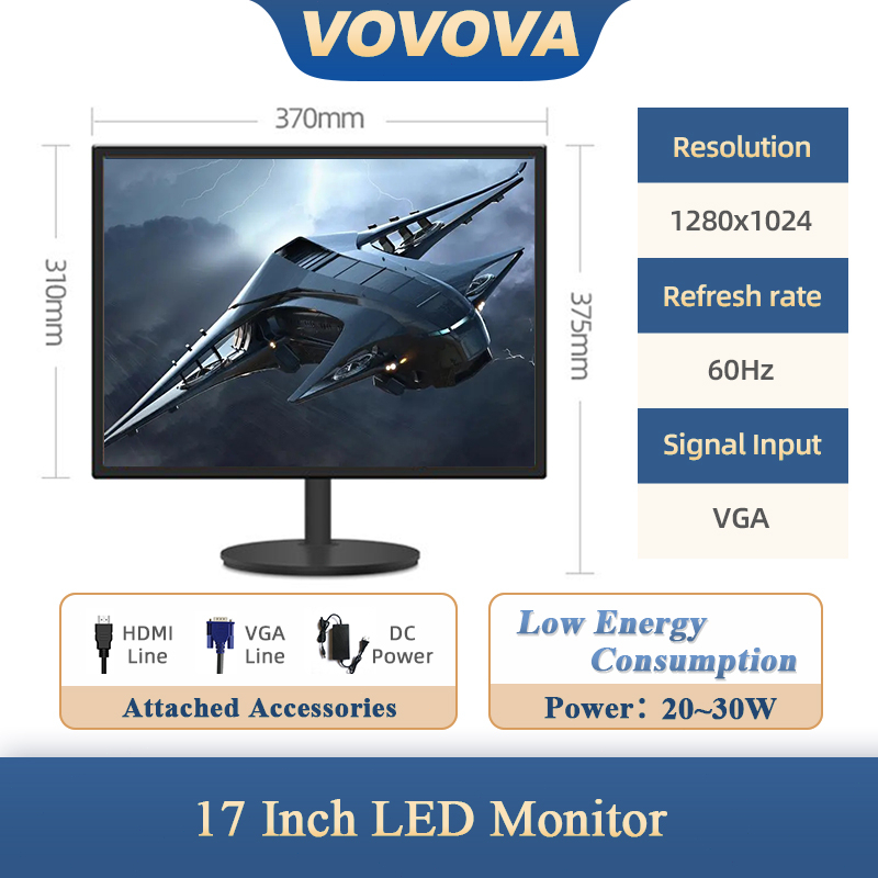 VOVOVA Original Brand New LED Monitor 17/19/22/24inch 75HZ PC Computer ...