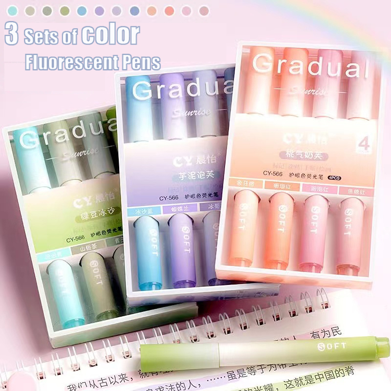 High Beauty Highlighter Gradient Set For Students Use Highlighter Eye ...