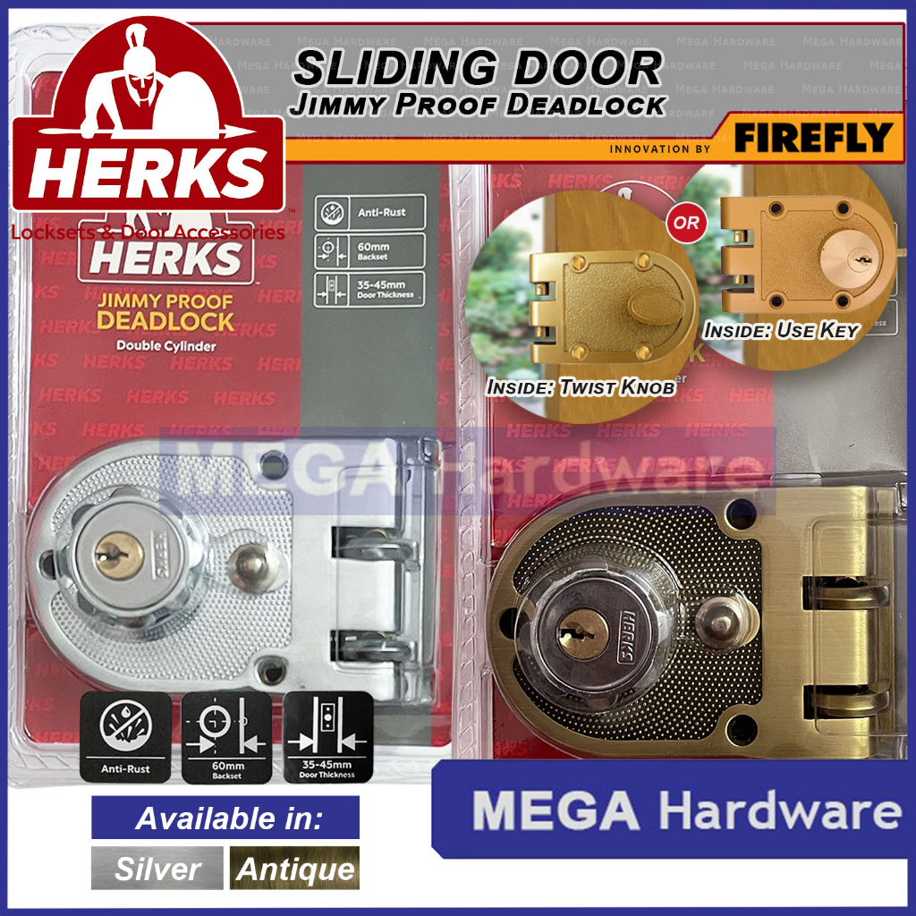 MAXILOCK Sliding Door Lock / Rim Lock - Single or Double (deadlock ...