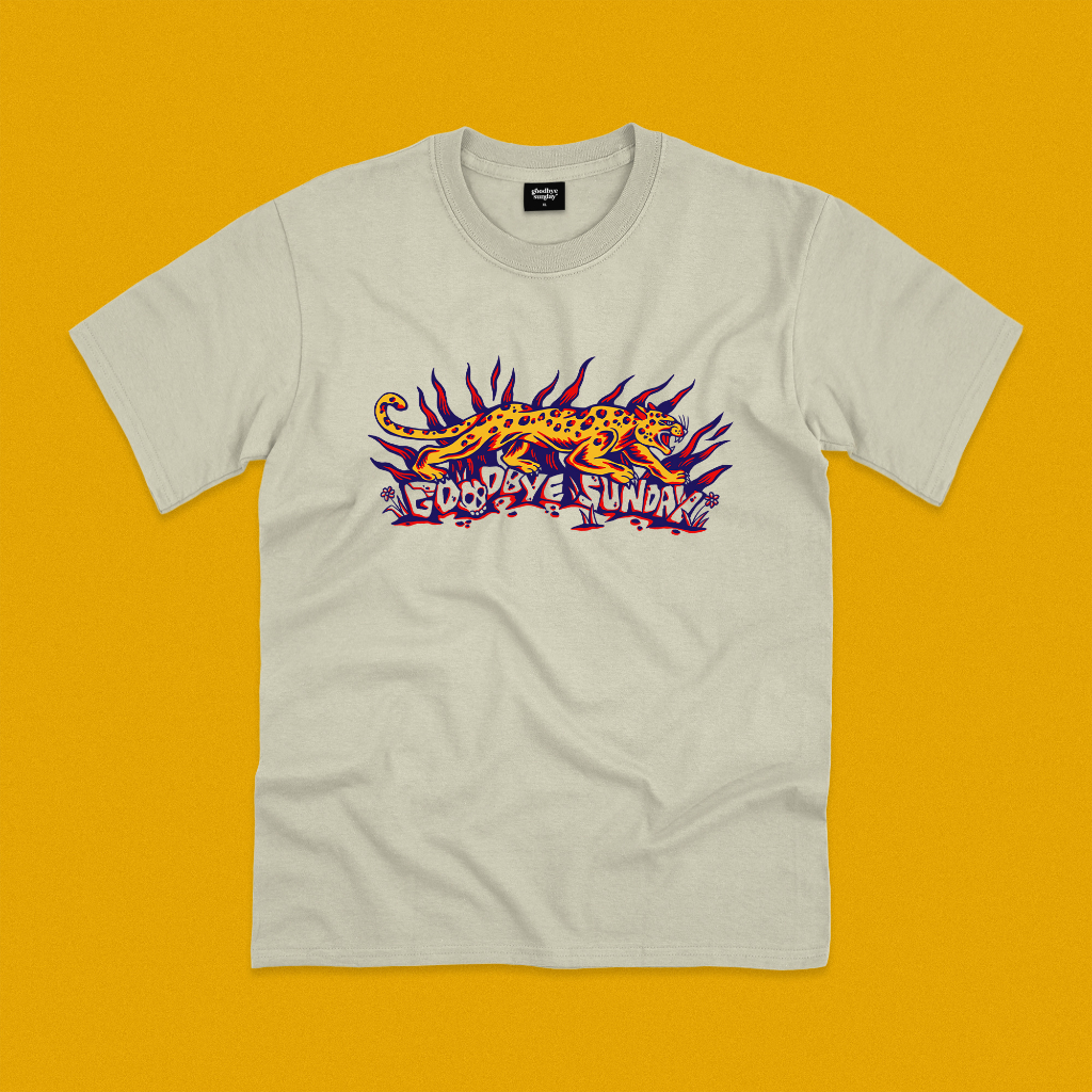 GOODBYE SUNDAY • Leopard on Fire Tee | Shopee Philippines