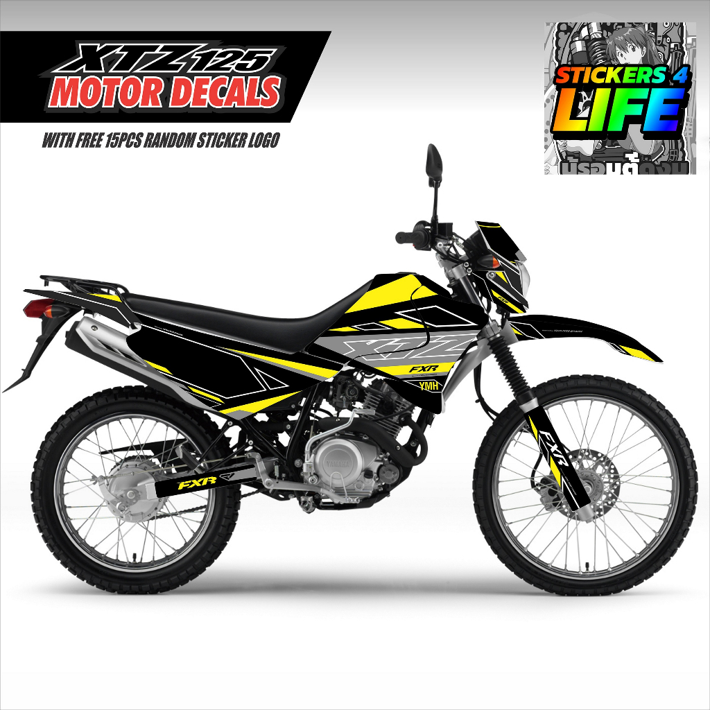 YAMAHA XTZ 125 Full Decals Sticker Body (DIRK BIKE EDITION) | Shopee ...