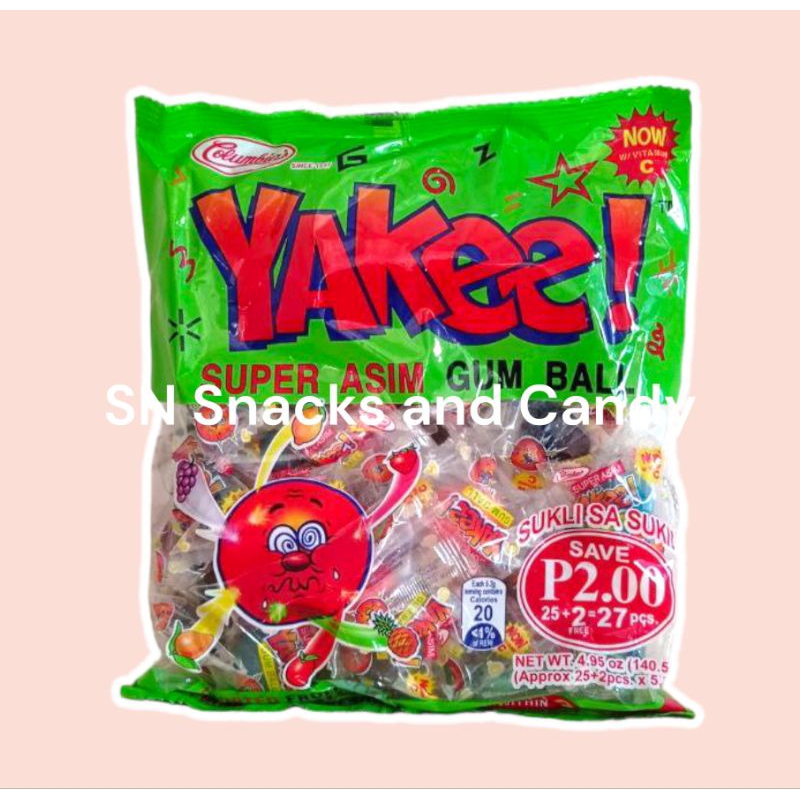 SN: Yakee Super Asim Gum Ball Bubble Gum Candy 25+3pcs/119g ~ Loot Bag ...