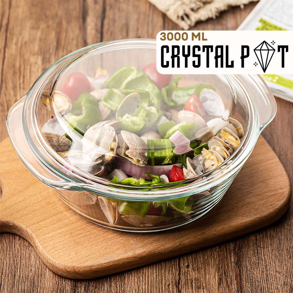 LOCAUPIN Borosilicate Glass Oven Safe Serving Casserole Dish Baking ...