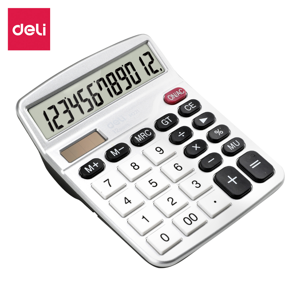 Deli 837ES Basic Calculator Portable Desktop Calculators Student Office ...