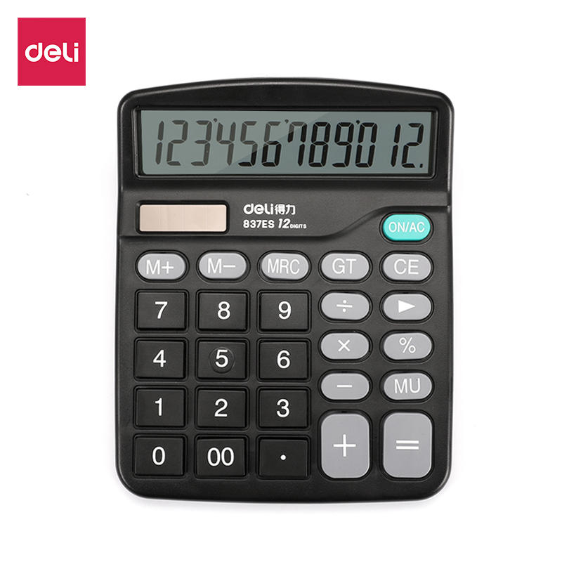 Deli 837ES Basic Calculator Portable Desktop Calculators Student Office ...