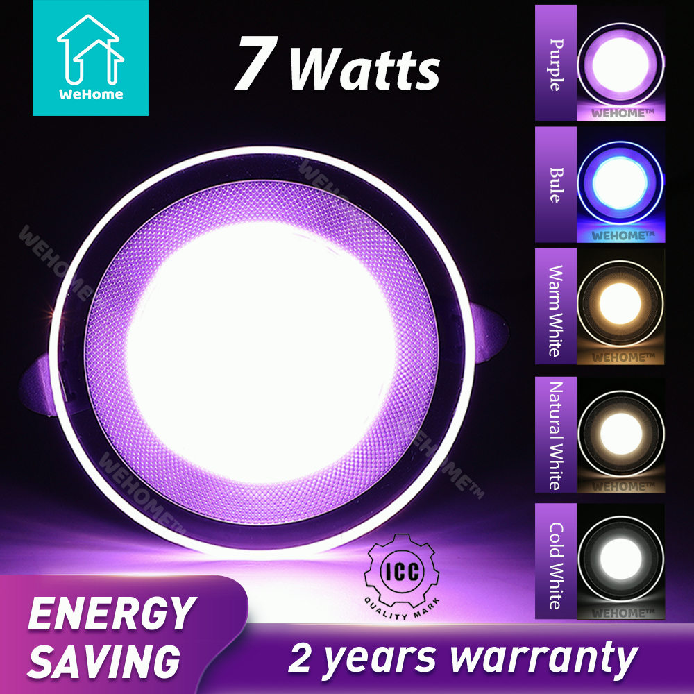 WeHome LED Pin light for Ceiling Tri color 7 Watts Downlight Ultra-Thin ...