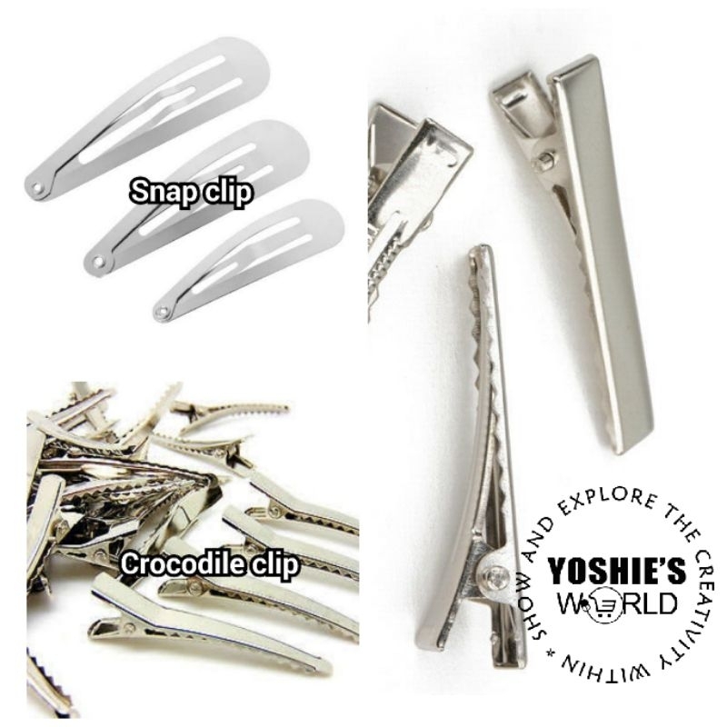 10PCS/pack PLAIN ALLIGATOR CROCODILE / snap CLIP DIY | Shopee Philippines