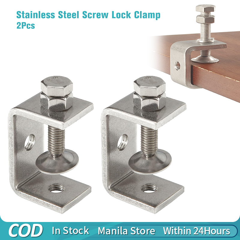 2Pcs C-Clamp 304 Stainless Steel G-Clamp Tiger Clamp 30mm Heavy Duty ...