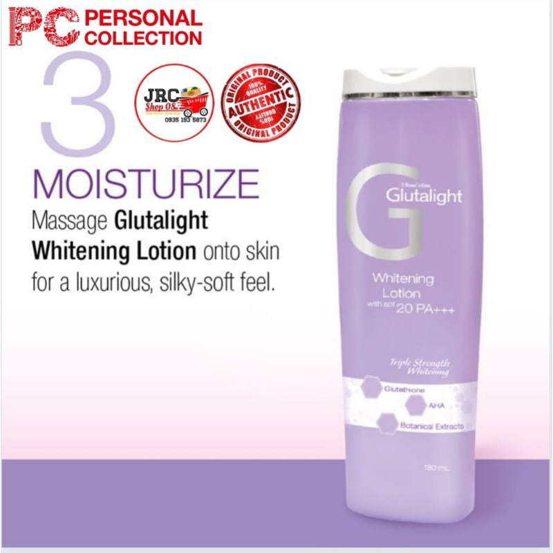 PERSONAL COLLECTION GLUTALIGHT FACE AND BODY LOTION 180 100% AUTHENTIC ...