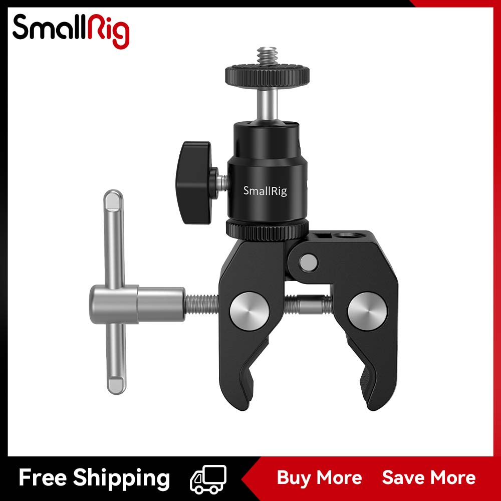 SmallRig Super Clamp Mount with 1/4" Screw Ball Head Mount 1124 ...