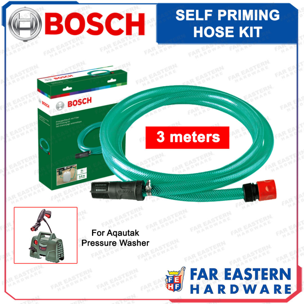 BOSCH Self Priming Kit 3 Meters Hose for Aquatak Pressure Washer RBPW ...