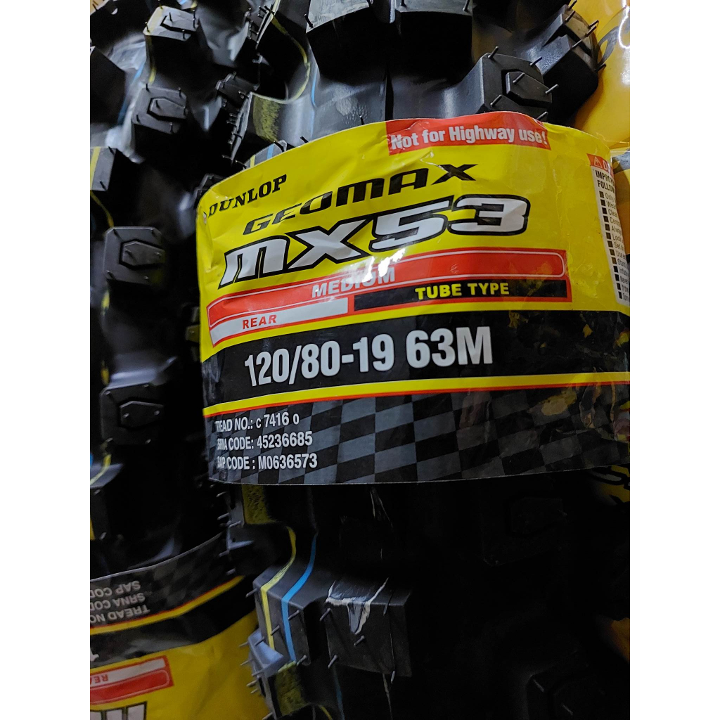 dunlop tires mx53 mx33 mx34 motocross trail off-road 110/100x18 100 ...