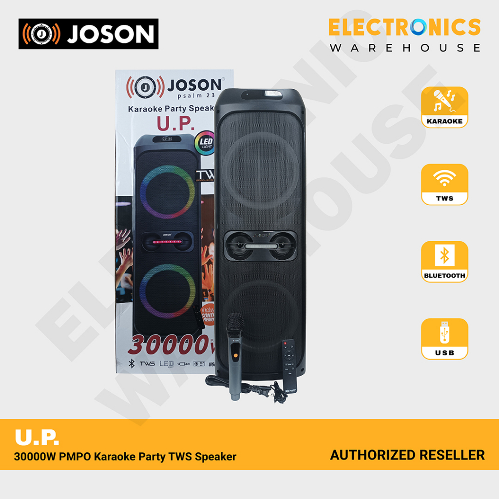 Joson U.P. 30000W PMPO Karaoke Party TWS Speaker (Not Rechargeable ...