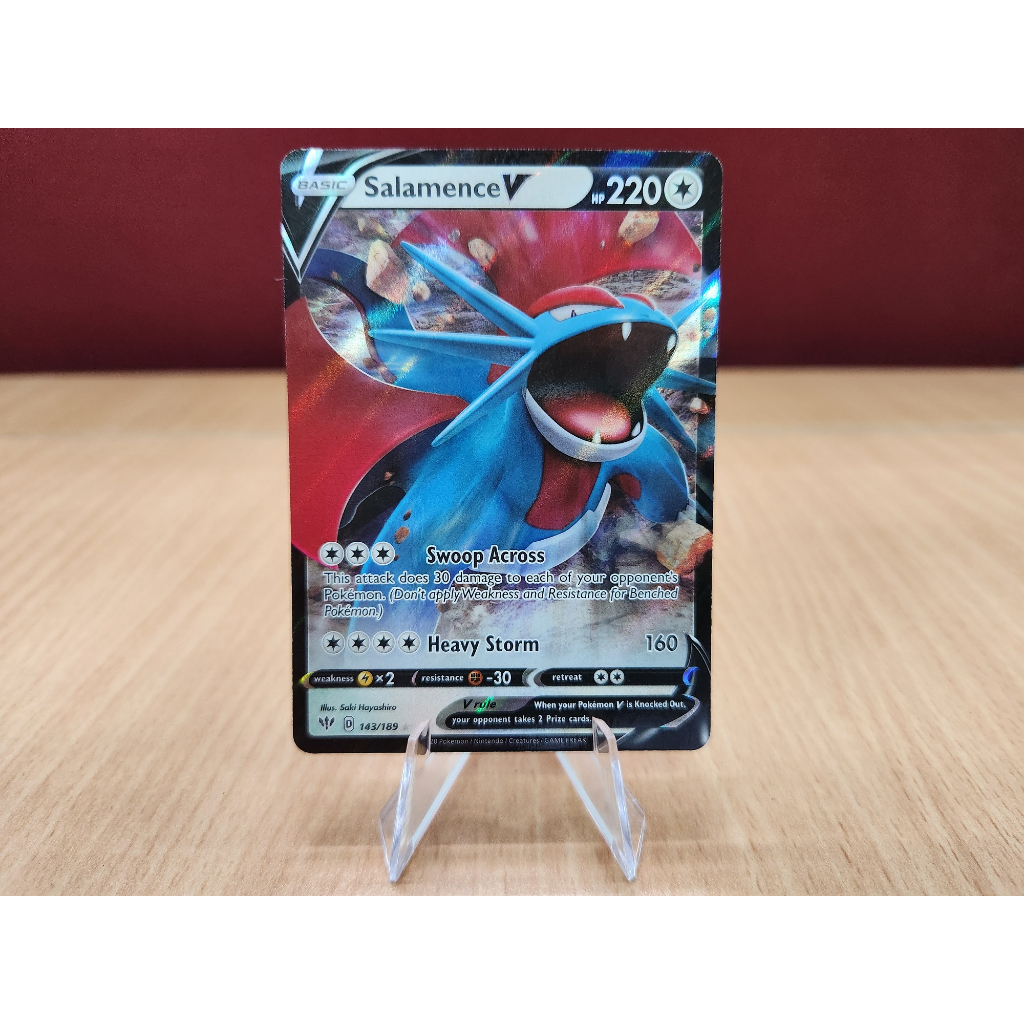 Salamence V - 143/189 - Ultra Rare Sword and Shield - Pokemon Card ...