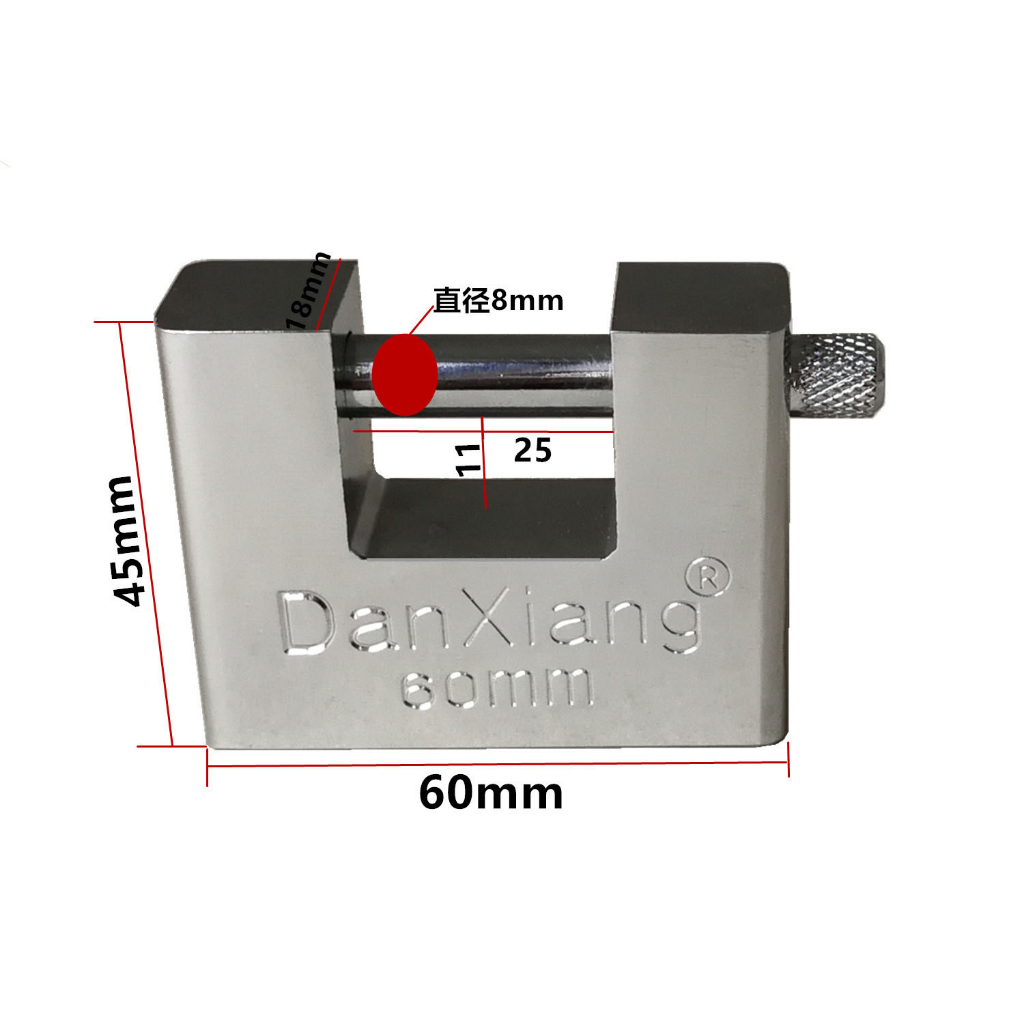 Stainless Steel Burglar Padlock Security Safety Lock Antique Horizontal ...