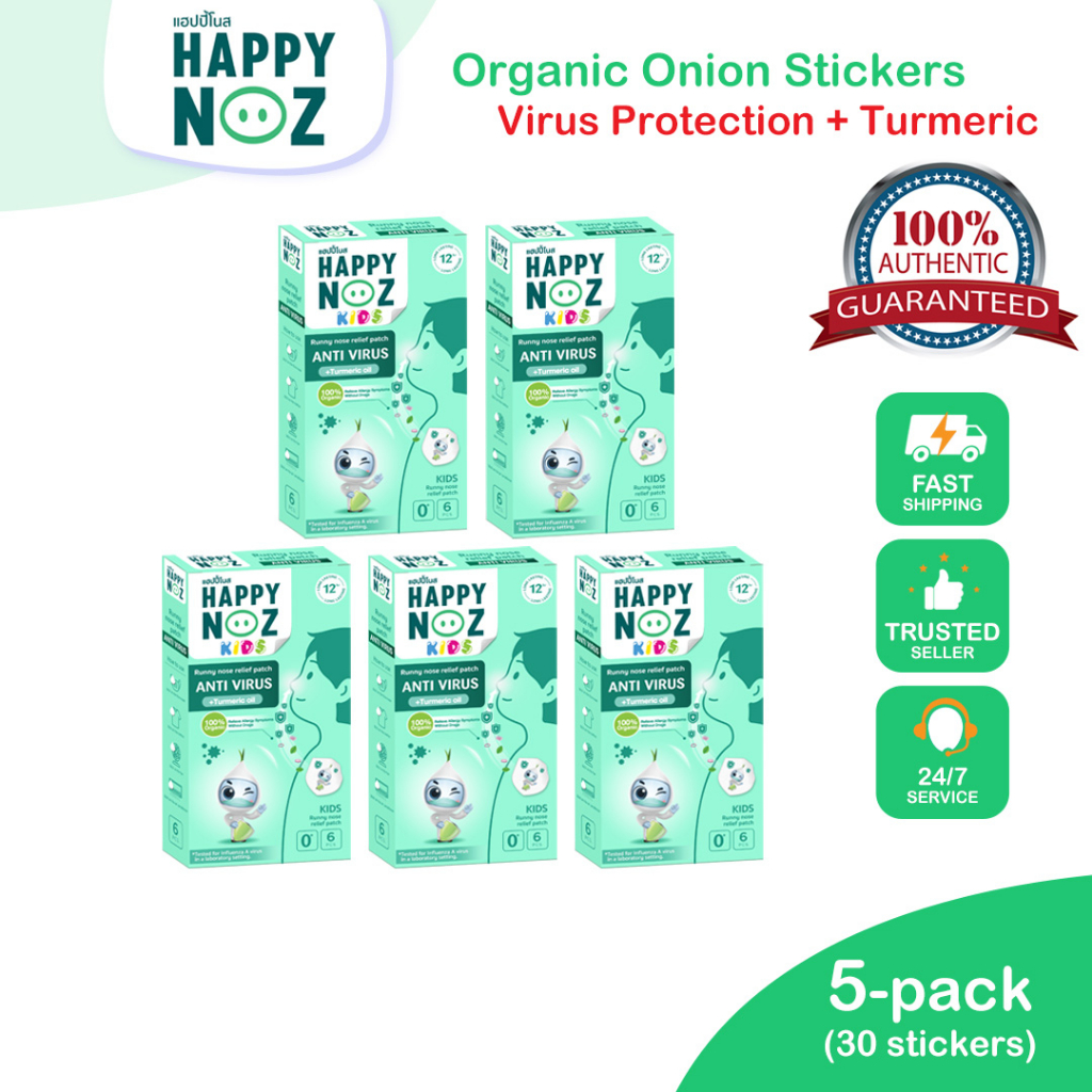 Happy Noz Organic Onion Sticker Anti-Virus for Baby and Kids Green Box ...