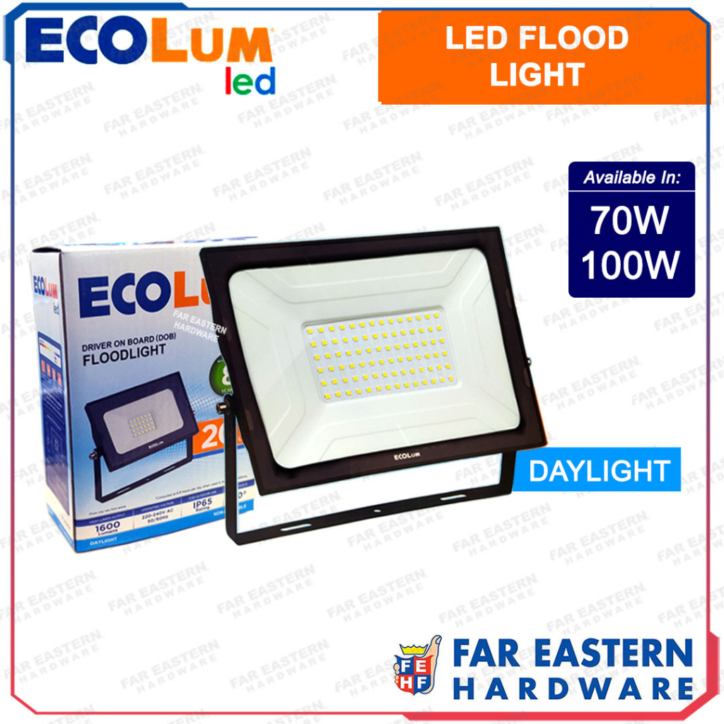ECOLUM LED Floodlight Daylight 70W | 100W Flood Light | Shopee Philippines