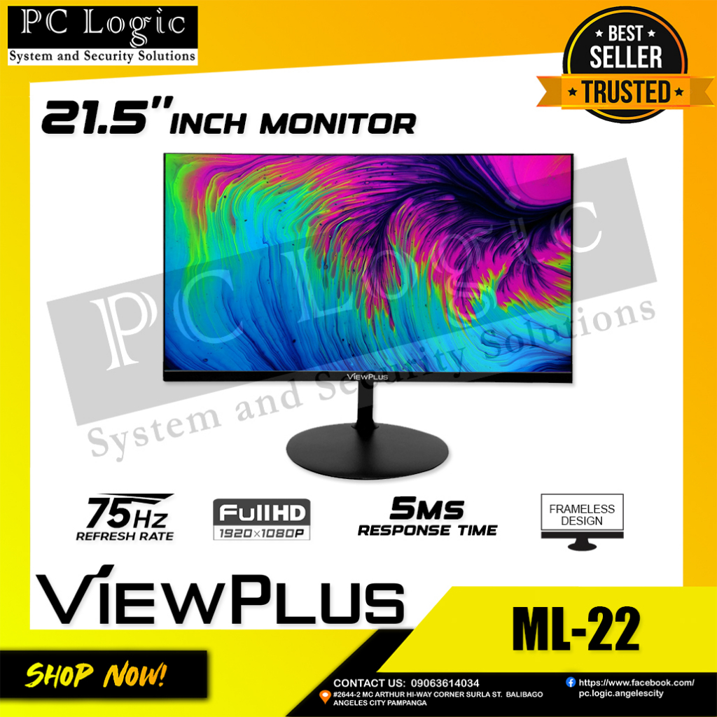 VIEWPLUS ML-22 | 21.5" INCH | 75HZ I 1920X1080 | FLAT MONITOR | Shopee ...