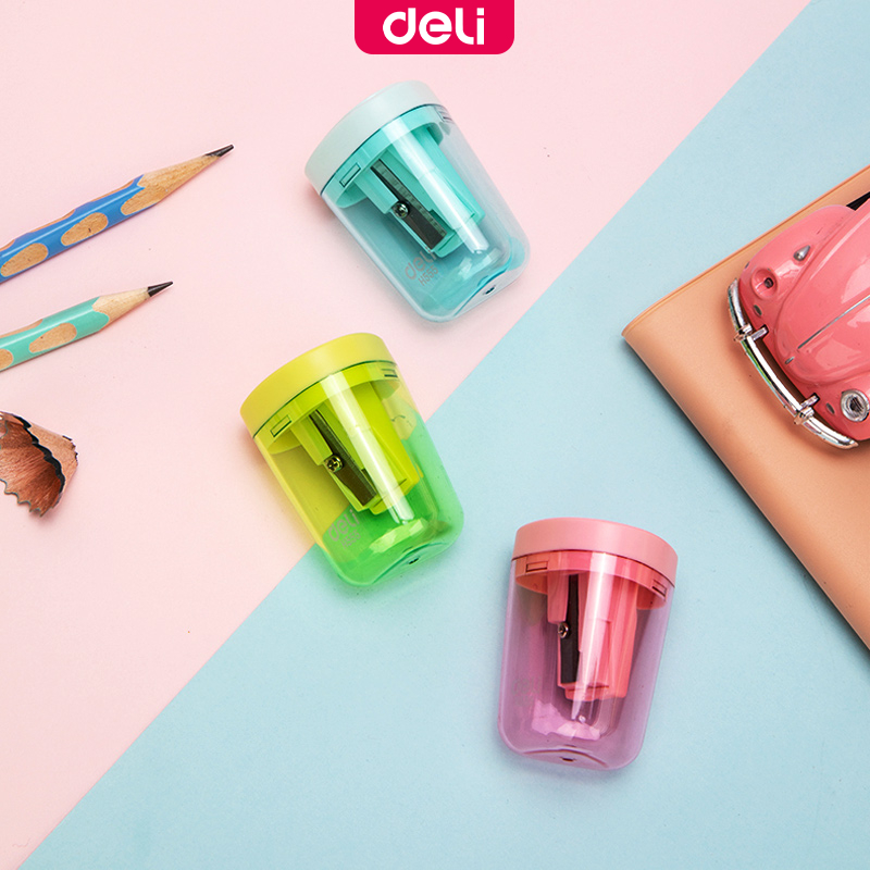 Deli Mini Pencil Sharpener For Kids Student Sharpener School Stationery ...