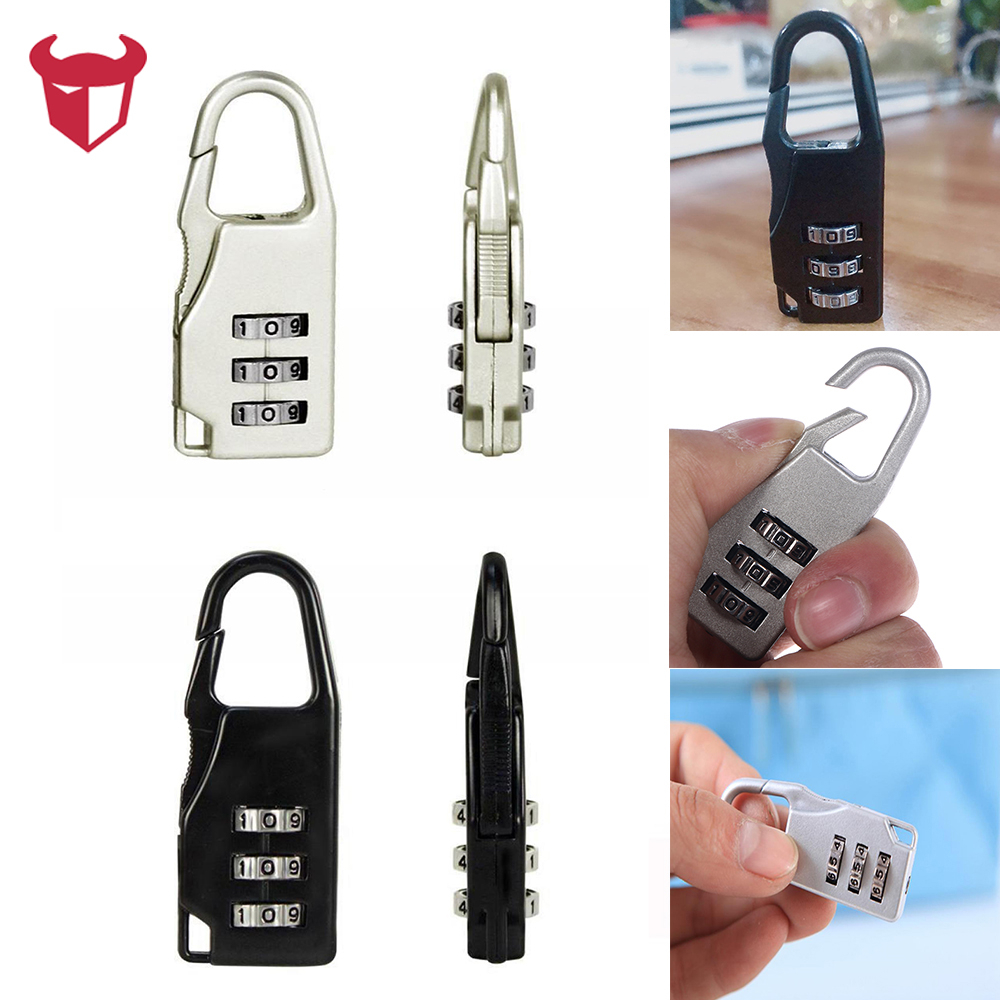 Dial Digits Code Number Password Combination Padlock Safety Travel Security Lock Bags Luggage ...