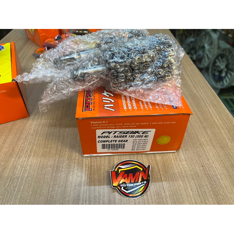Pitsbike Complete Transmission Gear set Raider150 carb 14/30T (500m ...
