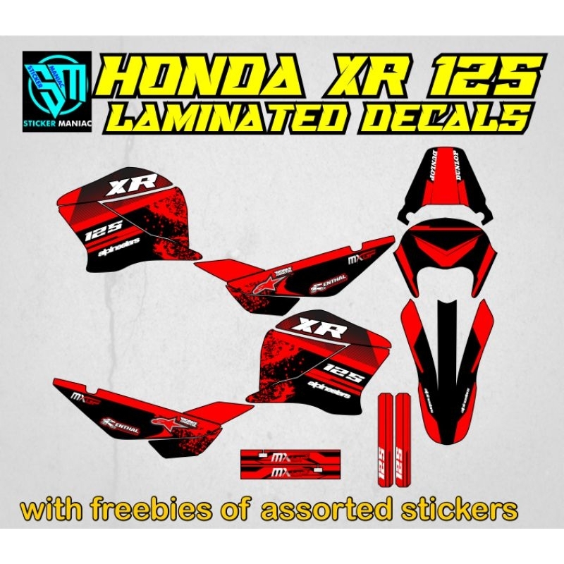 Honda xr 125 decals sticker, Laminated | Shopee Philippines