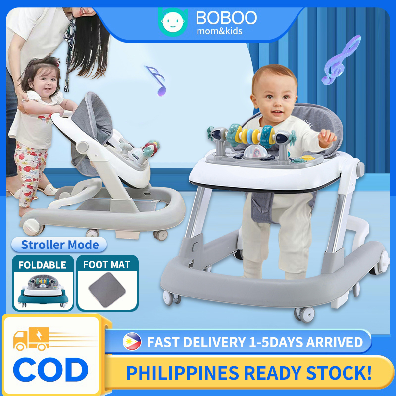 Baby Walker with Push Handle 3in1 Toddler Trolley Sit-to-Stand Walker ...