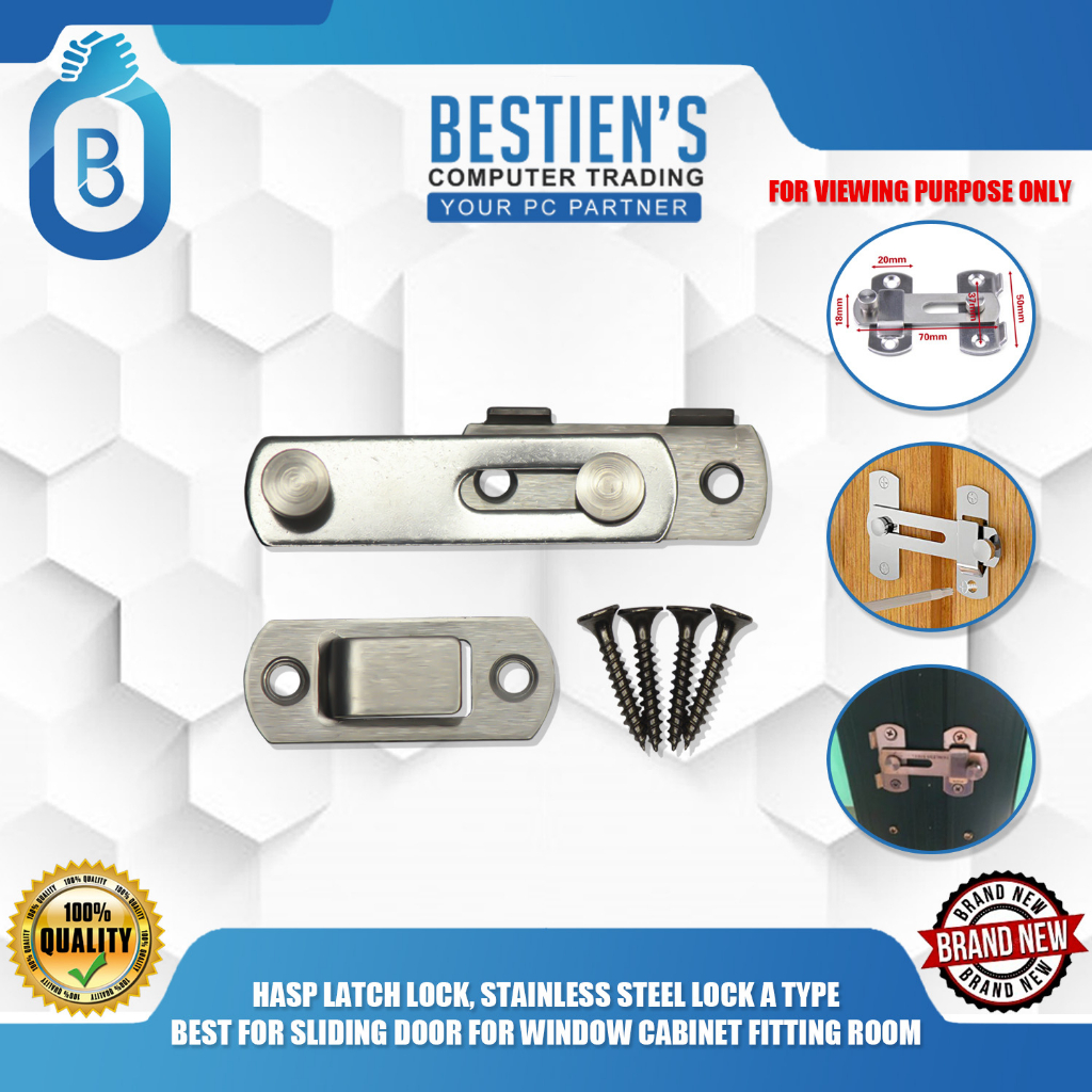HASP LATCH LOCK, STAINLESS STEEL LOCK A TYPE, BEST FOR SLIDING DOOR FOR ...