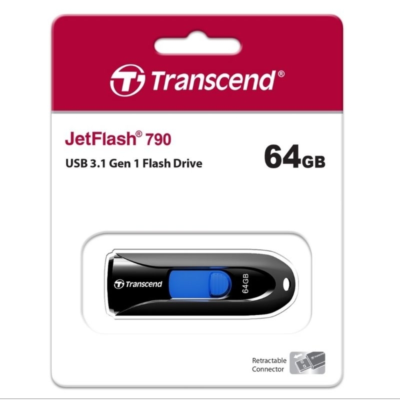 Transcend USB 3.1 Gen1 64GB 128gb JetFlash790 Flash Drive Original ...