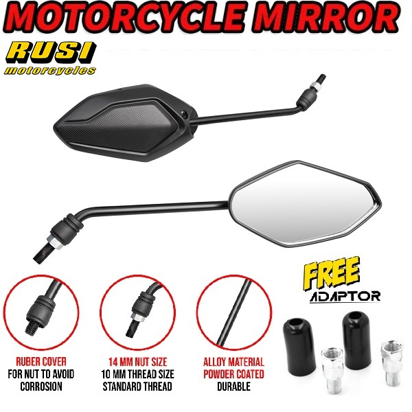 RUSI RFI 175 MOTORCYCLE SIDE MIRROR LONG STEM STOCK TYPE / STOCK SIZE ...