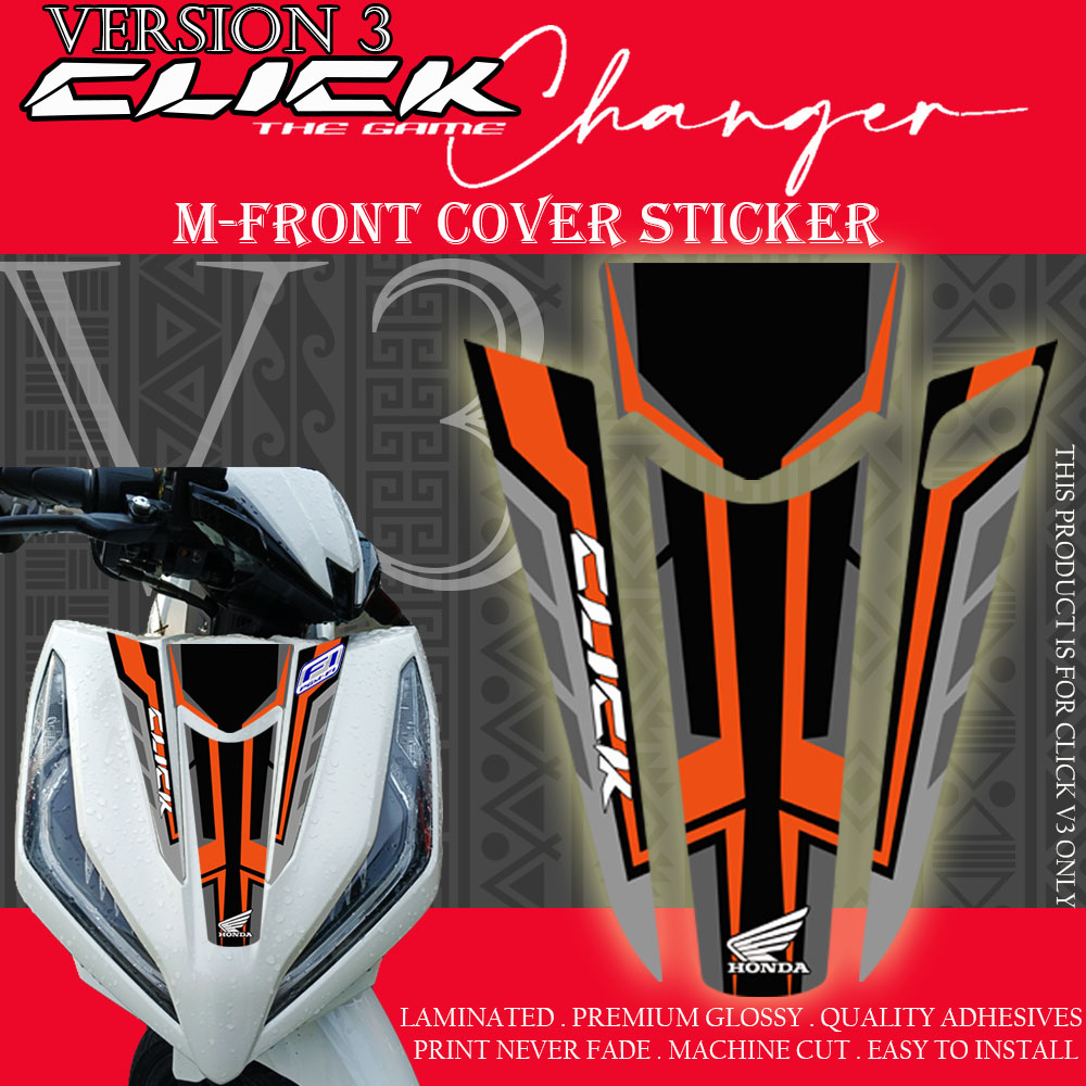 HONDA CLICK V3 FRONT STICKER / CLICK V3 M FRONT STICKER / CLICK V3 ...