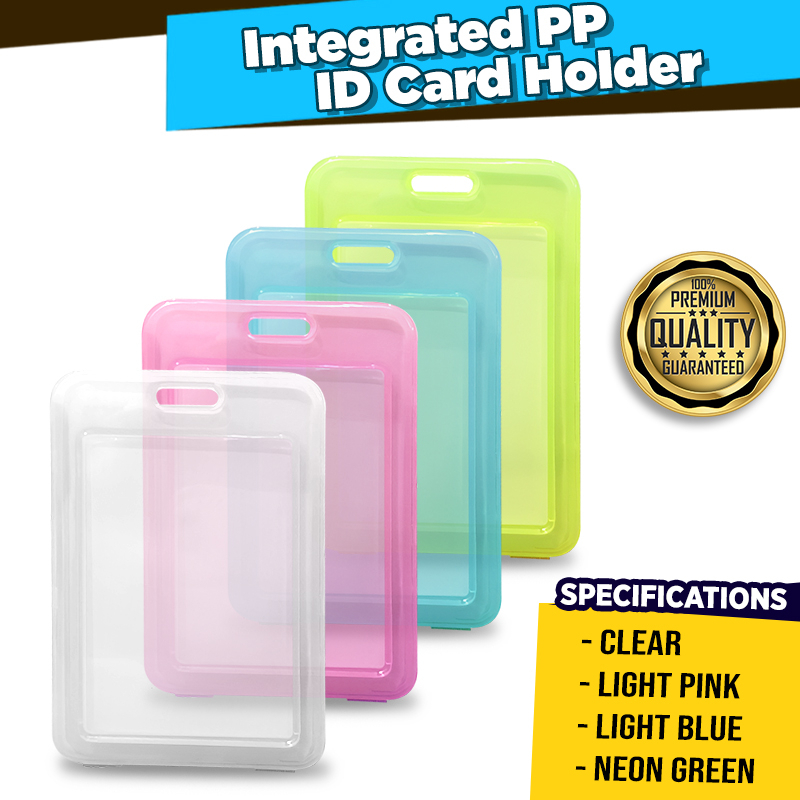 Vertical Colored Transparent ID Holder / Case Protector C113V - 5 pcs ...