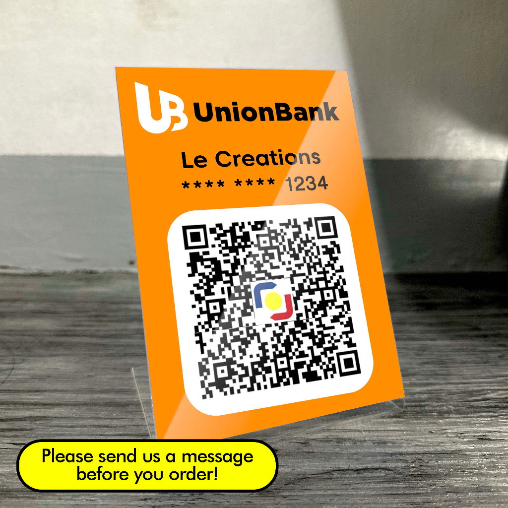 GCash QR Standee Acrylic Waterproof Elegant Maya BPI BDO QR Code SELF ...