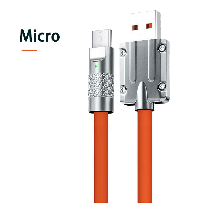 3 In 1 Fast Cable 120w Usb Charging Cord Liquid Silicone Universal