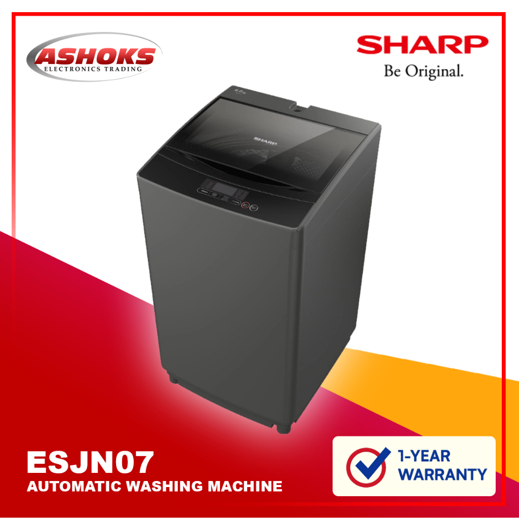 Sharp ES JN07A9(GY) Fully Auto Washing Machine Top Load 7kg | Shopee ...