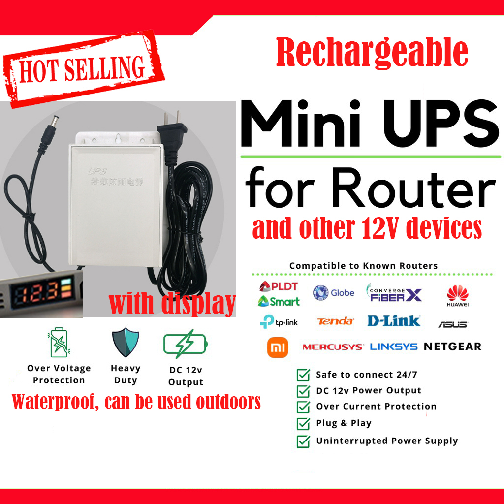 hot selling# 12V Mini UPS for PLDT, Converge, Smart, SKY and Globe ...