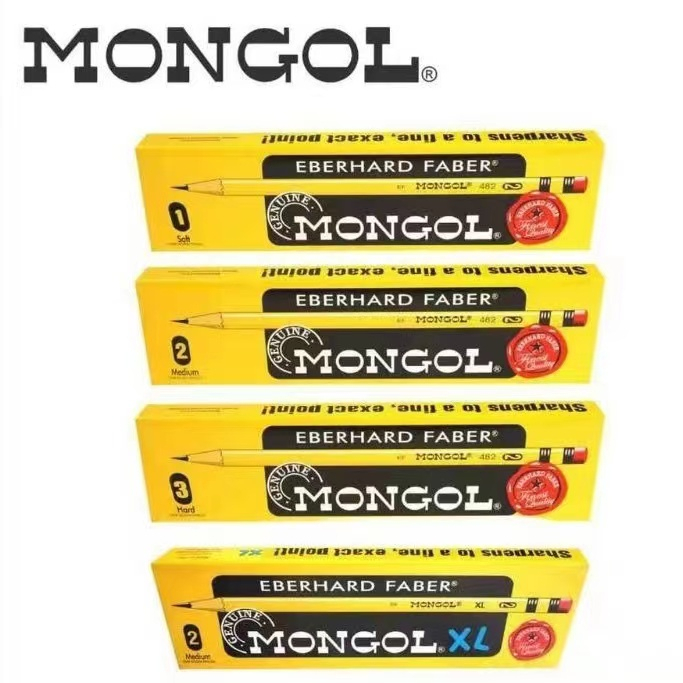 (Original) Genuine Mongol Pencil #1, #2, #3, XL 12pcs/Box | Shopee ...