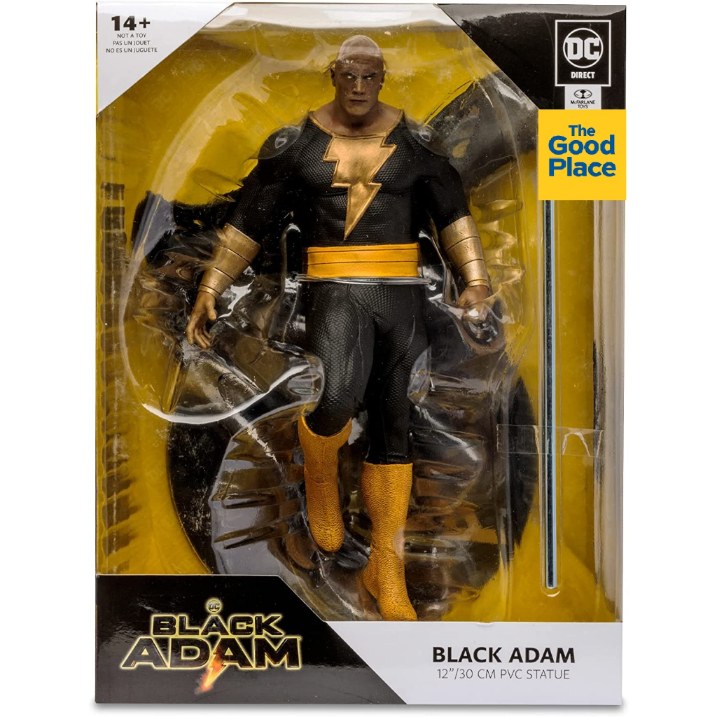 MCFARLANE 12 inch Black Adam PVC Movie Statue Dwayne Johnson by Jim Lee ...