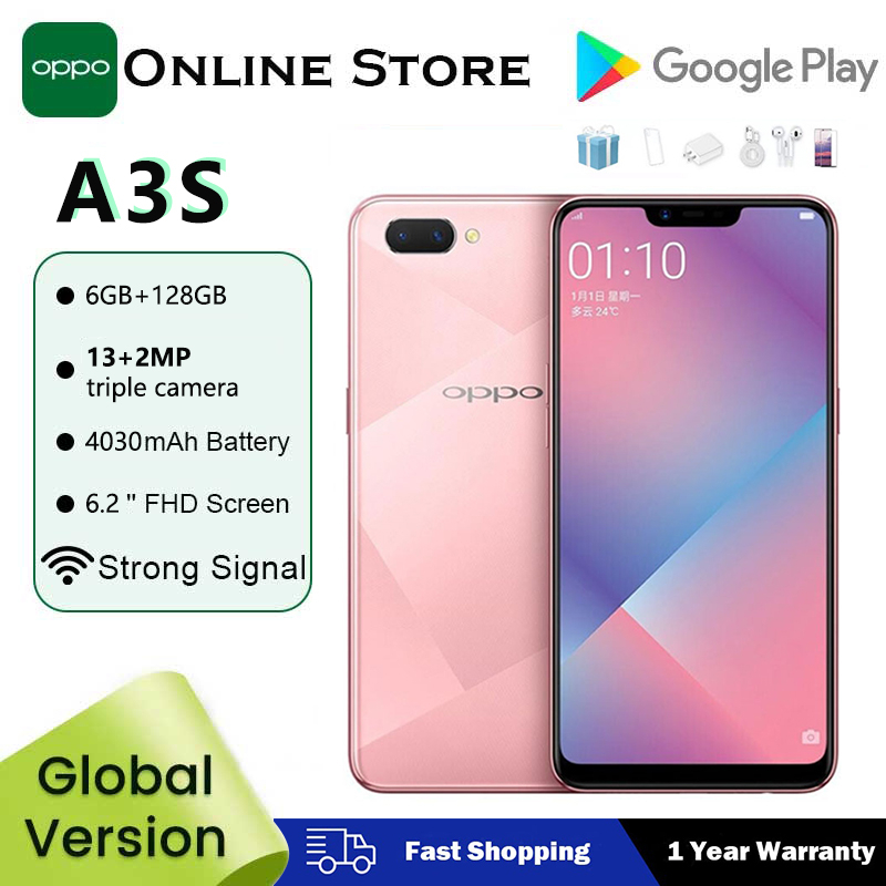 Original OPPO A3S Smartphone 6G RAM + 128G ROM Legit and New 6.2” HD ...