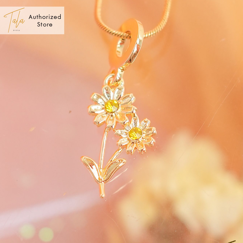 TALA by Kyla Cute Daisy Flower Necklace Copper with Bubble Mailer ...
