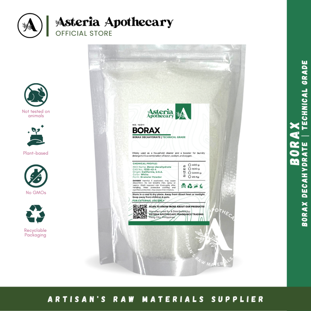 Borax | Borax Decahydrate 100g / 500g / 1Kg - Asteria Apothecary ...