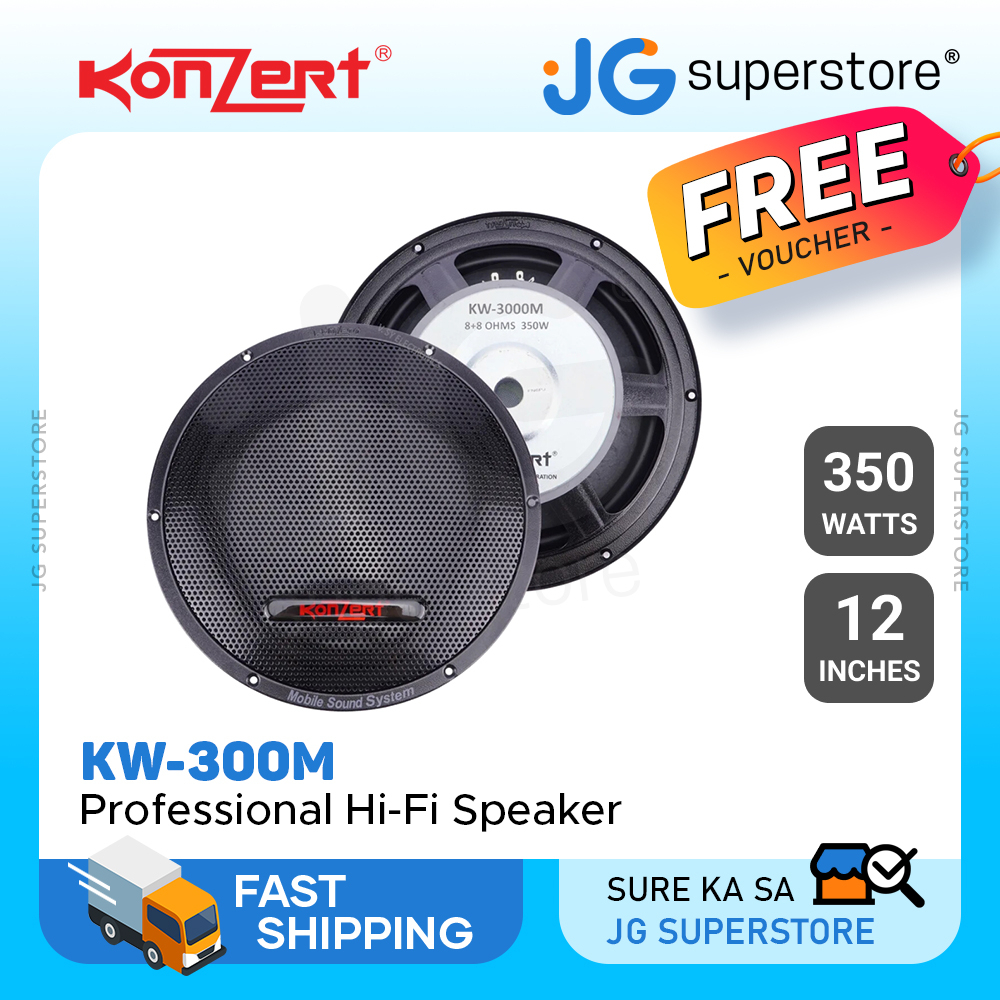 Konzert KW-300M 12" 350W Professional Hi-Fi Subwoofer Speaker for Audio ...