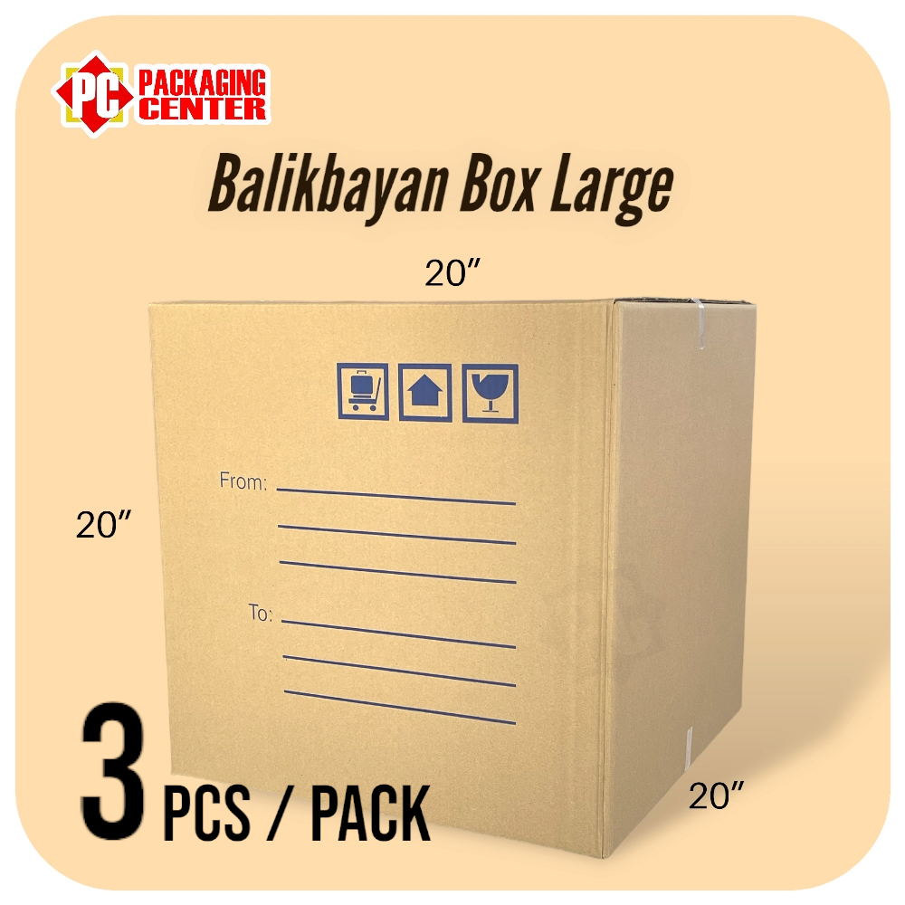 Balikbayan Box Large by 3pcs per pack (or P95/piece) | Shopee Philippines