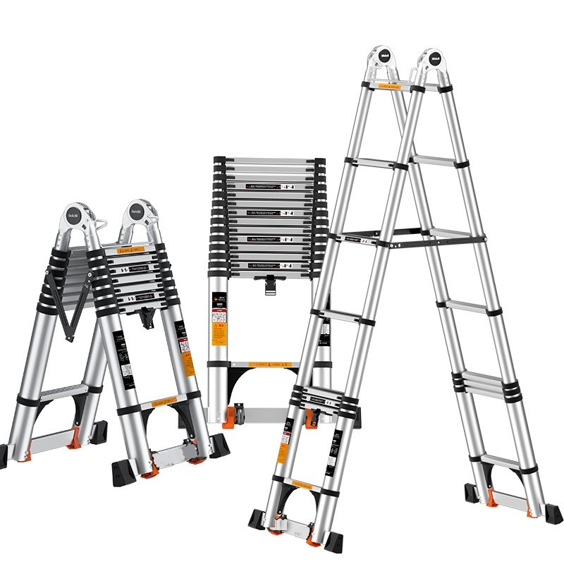 Aluminum Telescopic Ladder Foldable Ladder Double Side 1.9M+1.9M (3 ...