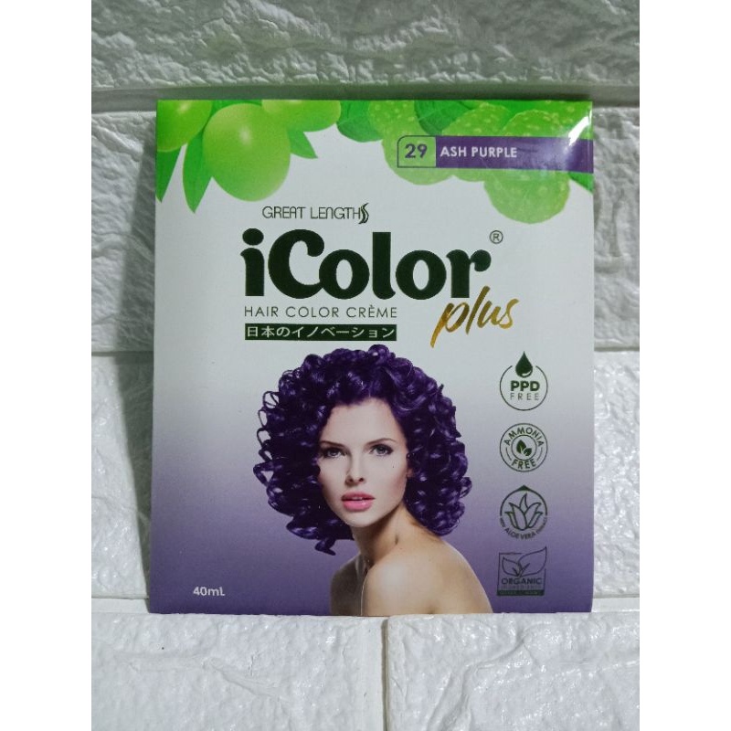 iColor Plus GREAT LENGTH hair color crème (Ash Purple) | Shopee Philippines