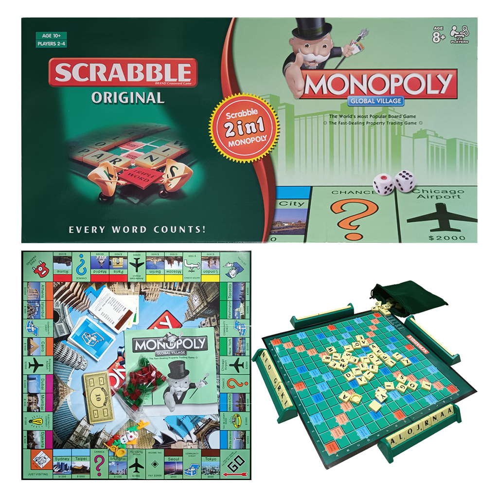 2in1 Scrabble / Monopoly Classic Board Game | Shopee Philippines