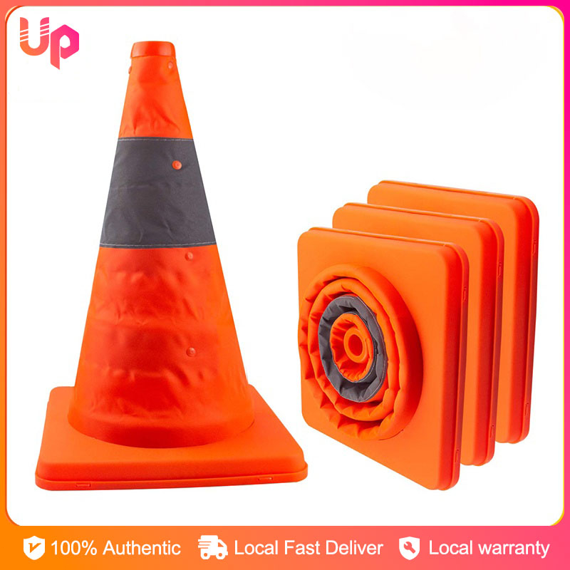 Reflective Traffic Cone With Led Light Folding Car Safety Warning Sign ...